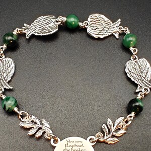 Chaplet of Saint Raphael Emerald & Angel Wings - Etsy