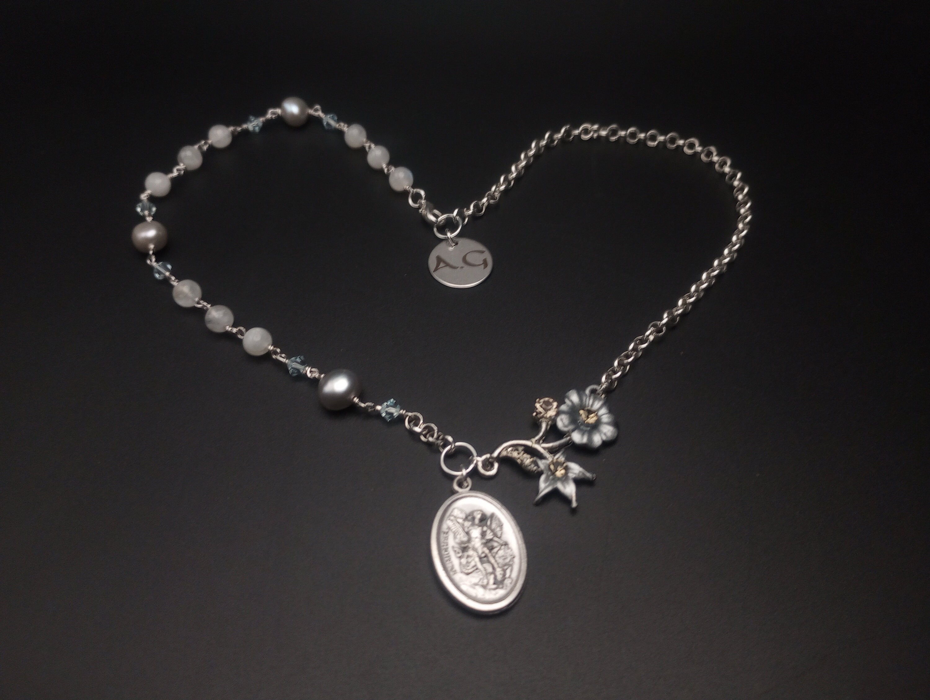 Saint Medal Archangel Michael Necklace, St Michael Chaplet, Saint ...