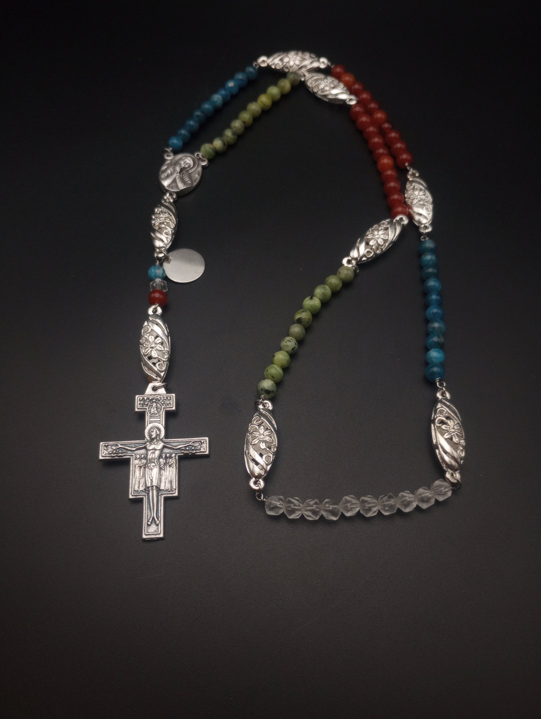 Rosary Franciscan Crown Rosary Seraphic Rosary Personalized Seven Joys ...