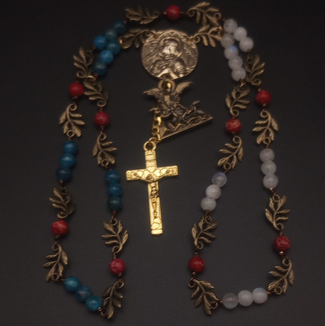 Chaplet of St Michael // Angelic Crown Chaplet // St Michael Chaplet With Joan of Arc - Etsy