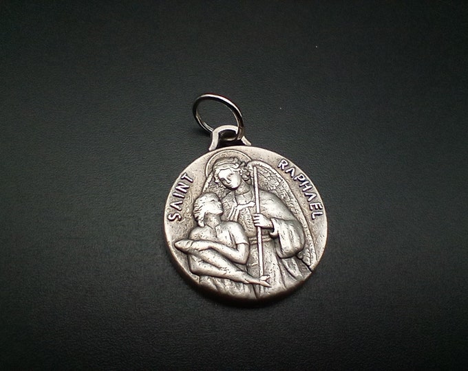 St Raphael Medal, St Raphael Archangel Charm, Saint Raphael Medal Made ...