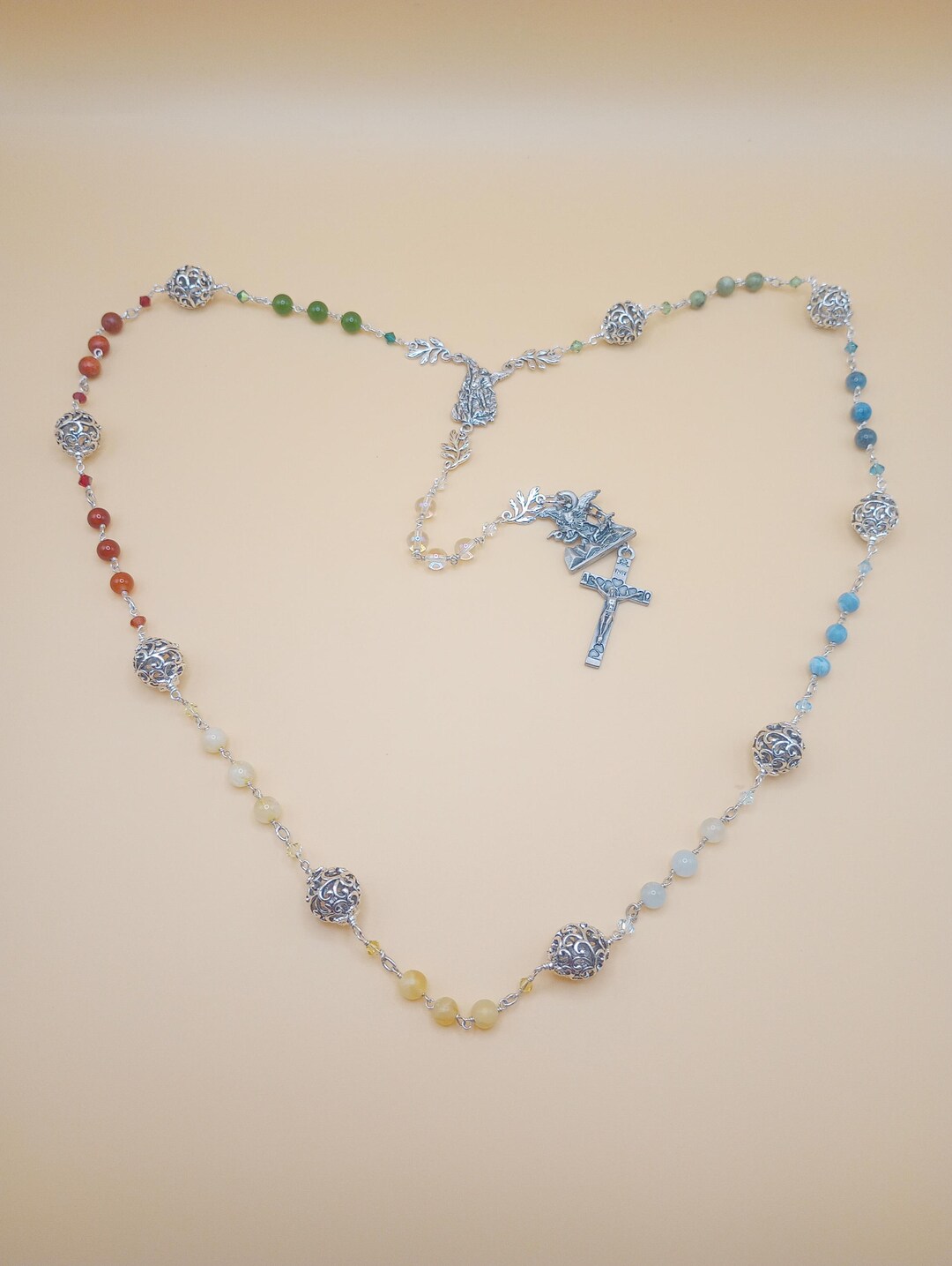 Angelic Crown, St Michael Chaplet, .925 Silver Plated - Etsy