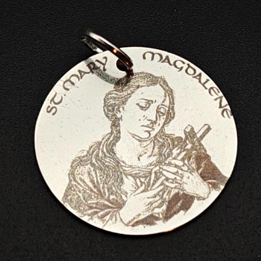 Personalized St. Mary Magdalene Medal: Stainless Steel Pendant Necklace ...