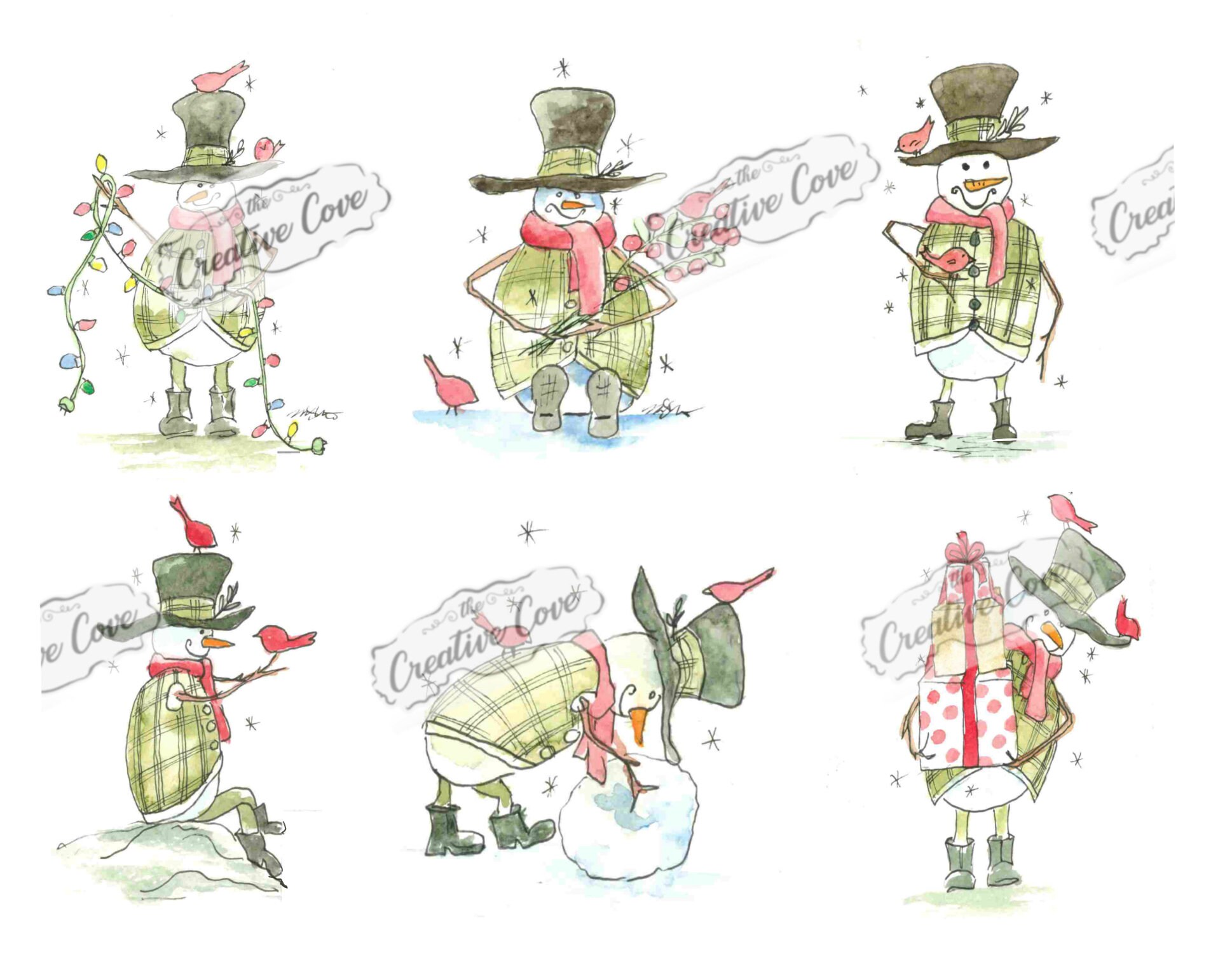 Christmas Watercolour Painting - Etsy