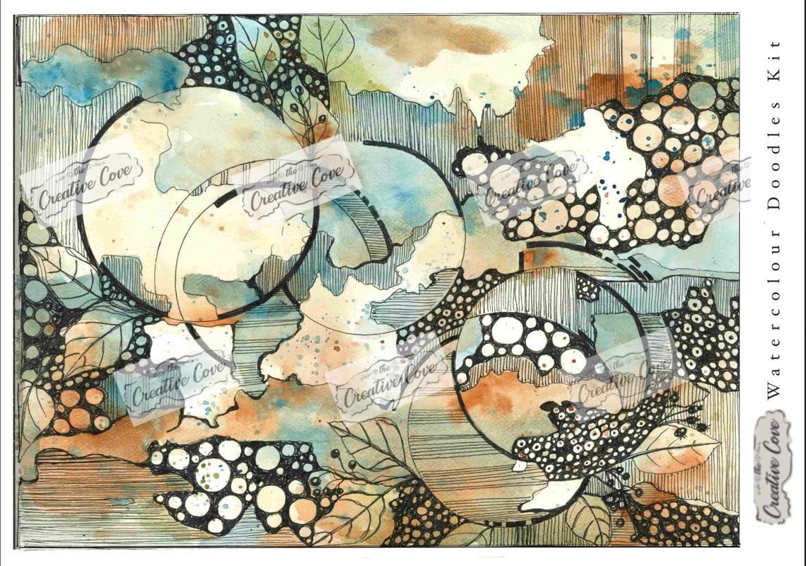 Watercolour Doodle Kit - Etsy