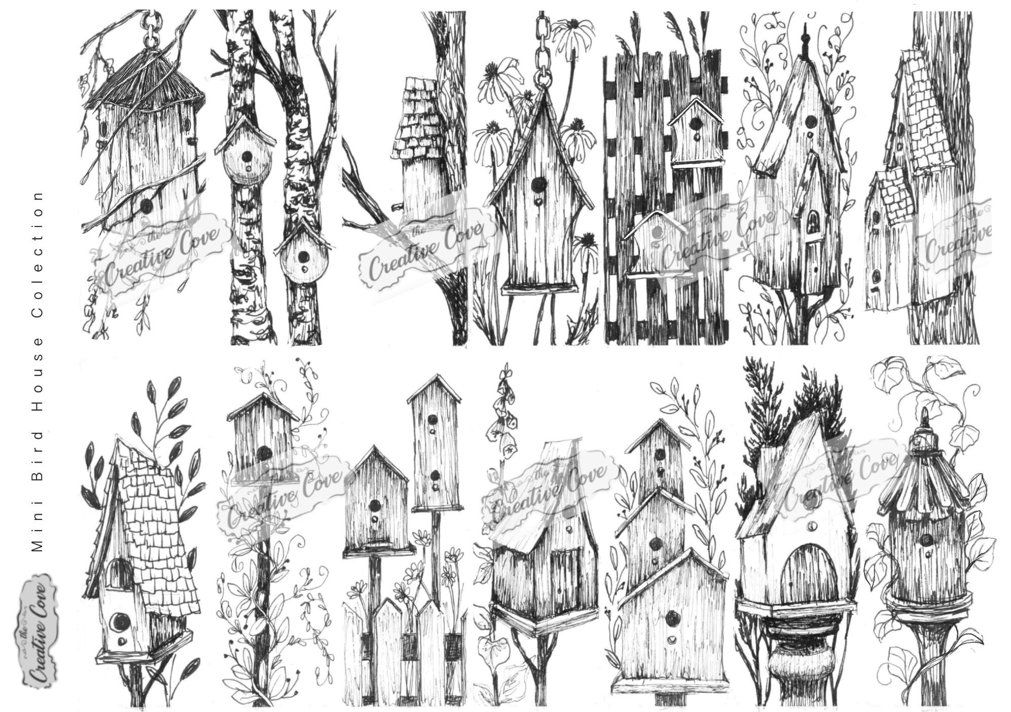 Mini Bird House - Sketch Collection - Etsy