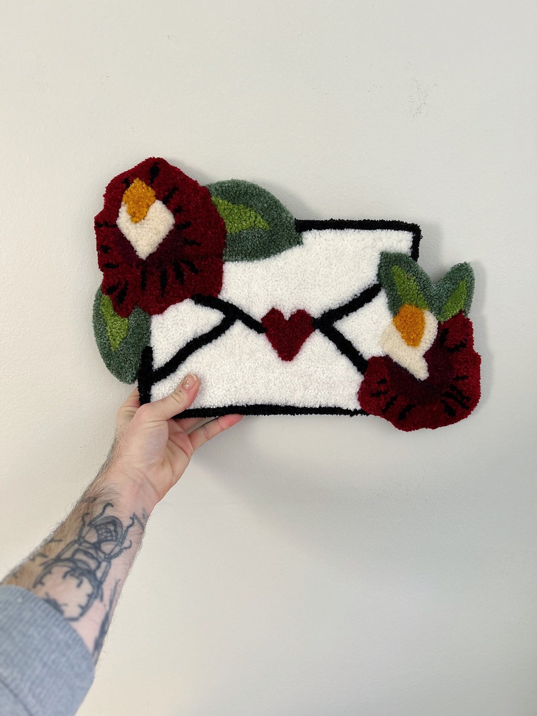 Hand-tufted Envelope Wall Art Trad Style Home Decor - Etsy