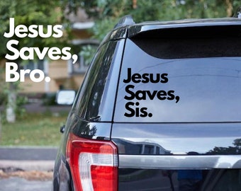 Jesus Saves Bumper Sticker - Etsy