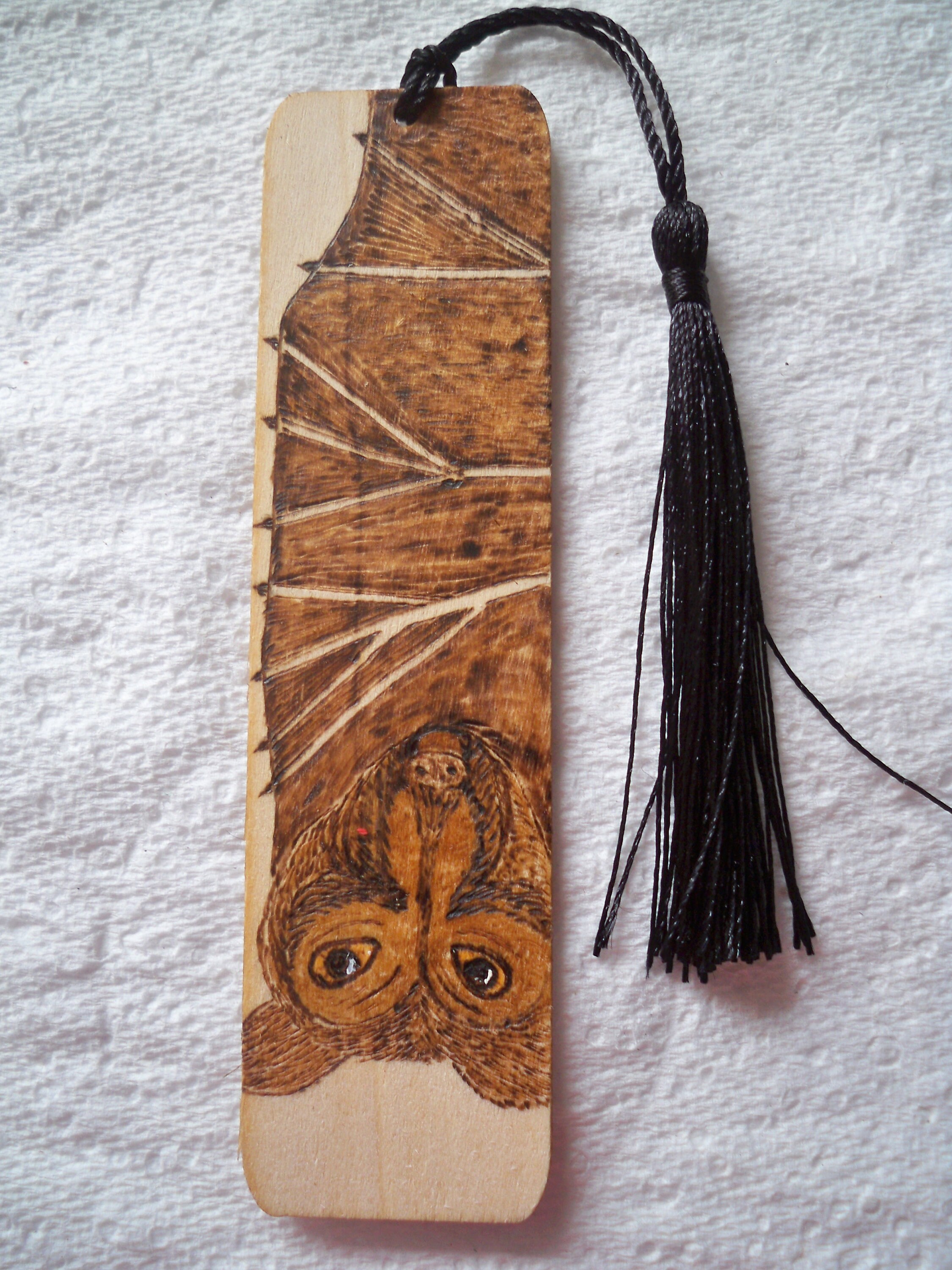 Bat Hanging Bookmark / Gift Tag Wood Burning Pyrography - Etsy