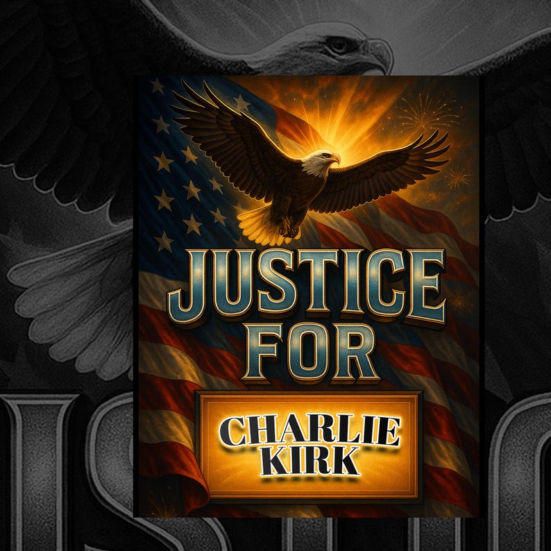 JUSTICE for Charlie Kirk - Die Cut Sticker - Etsy