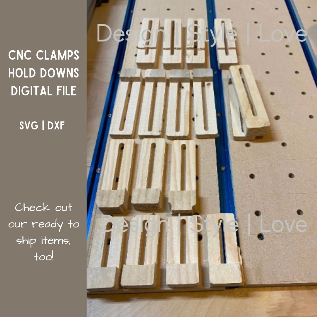 CNC Clamps, Hold Down Clamps | Digital Plans Batch File | Strap Clamps ...