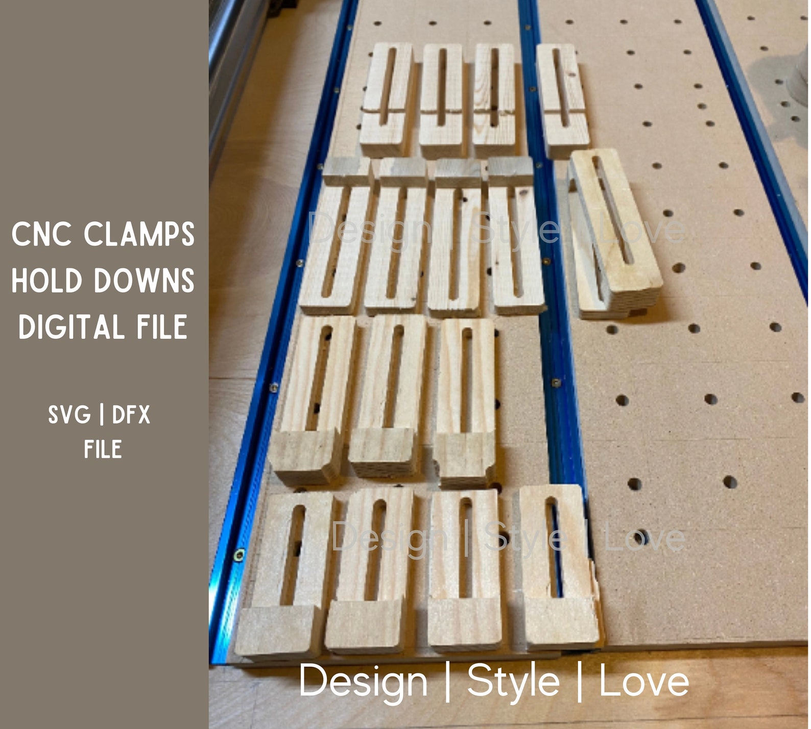 CNC Clamps Hold Down Clamps Digital Plans Batch File - Etsy