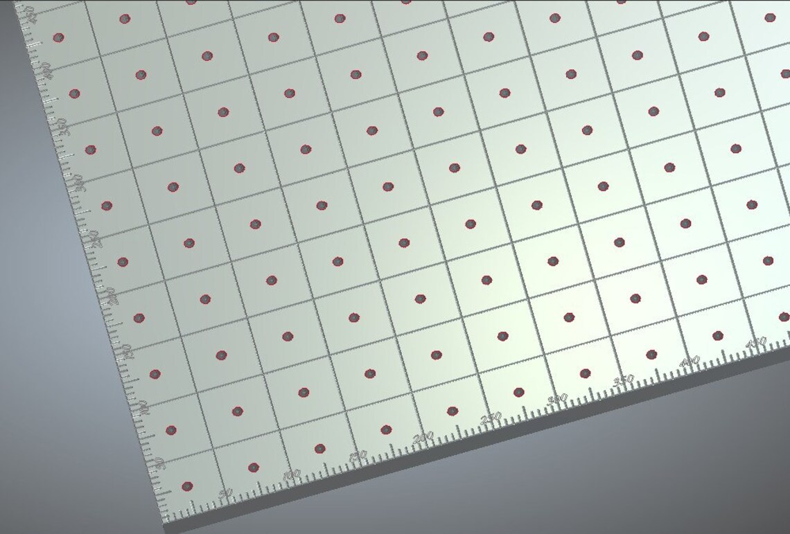 CNC Spoilboard With Metric Numbering - Digital | SVG + DXF - Etsy
