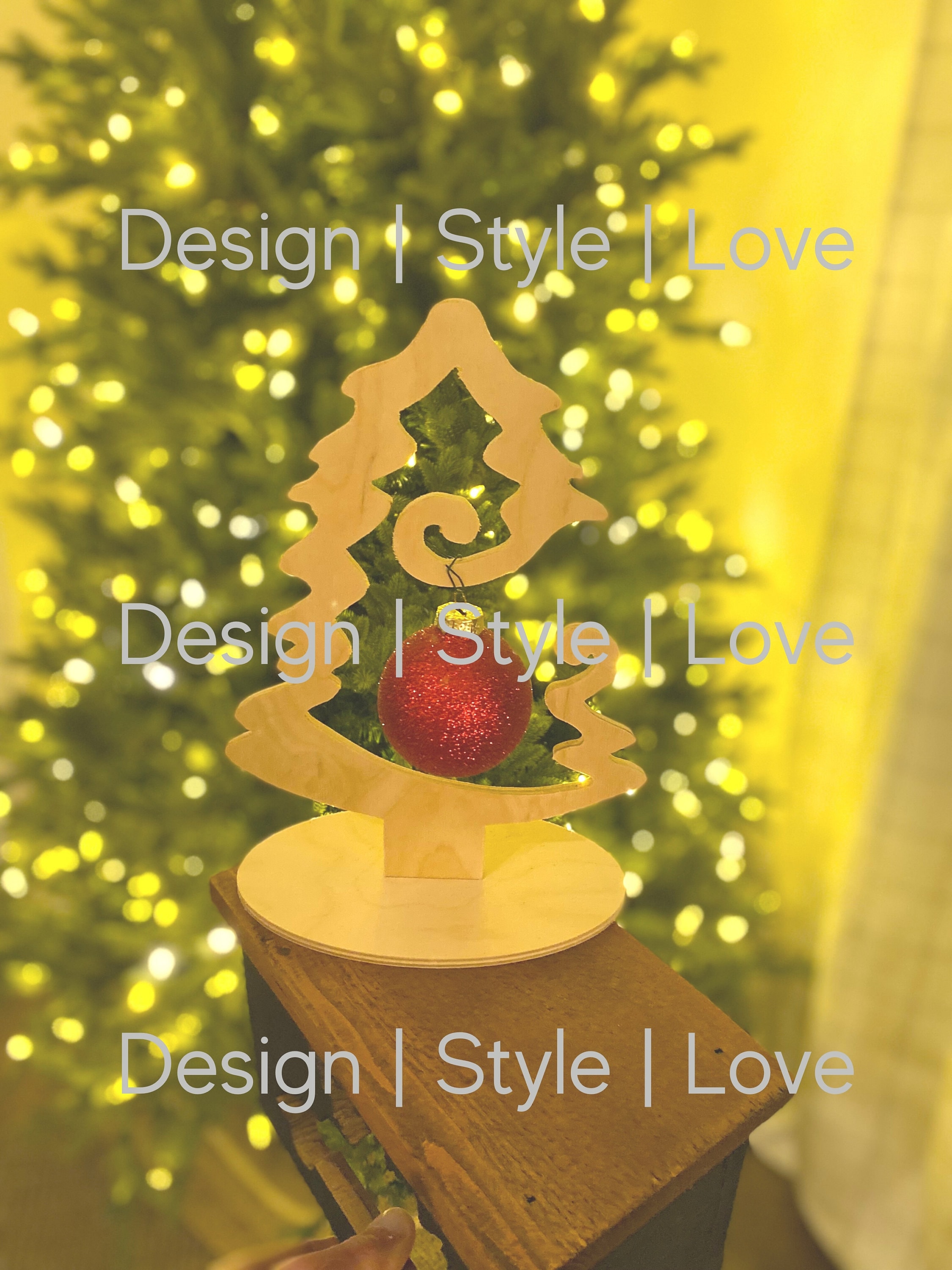 Christmas Tree Ornament Holder SVG DXF - Etsy