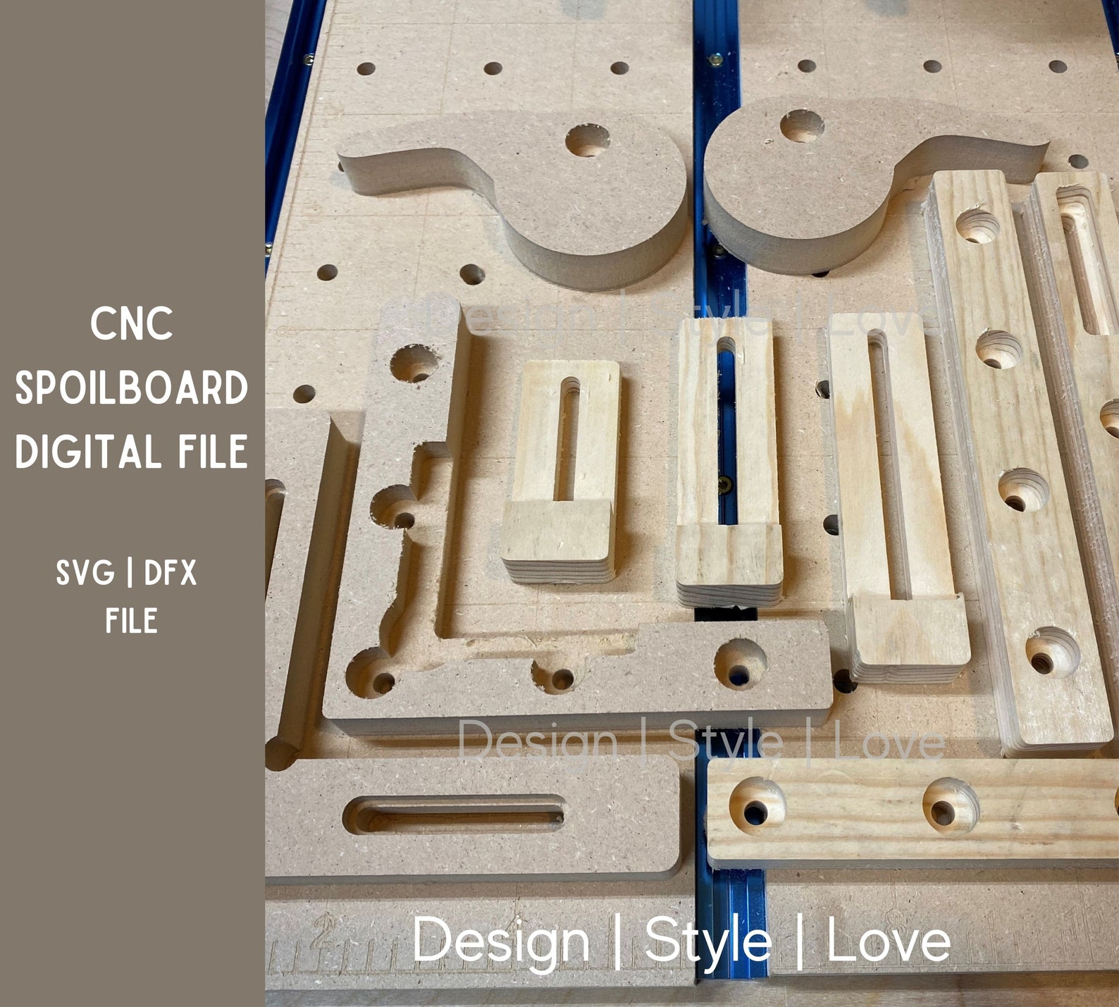 CNC Spoilboards / Wasteboard Cams and Clamps Digital SVG - Etsy