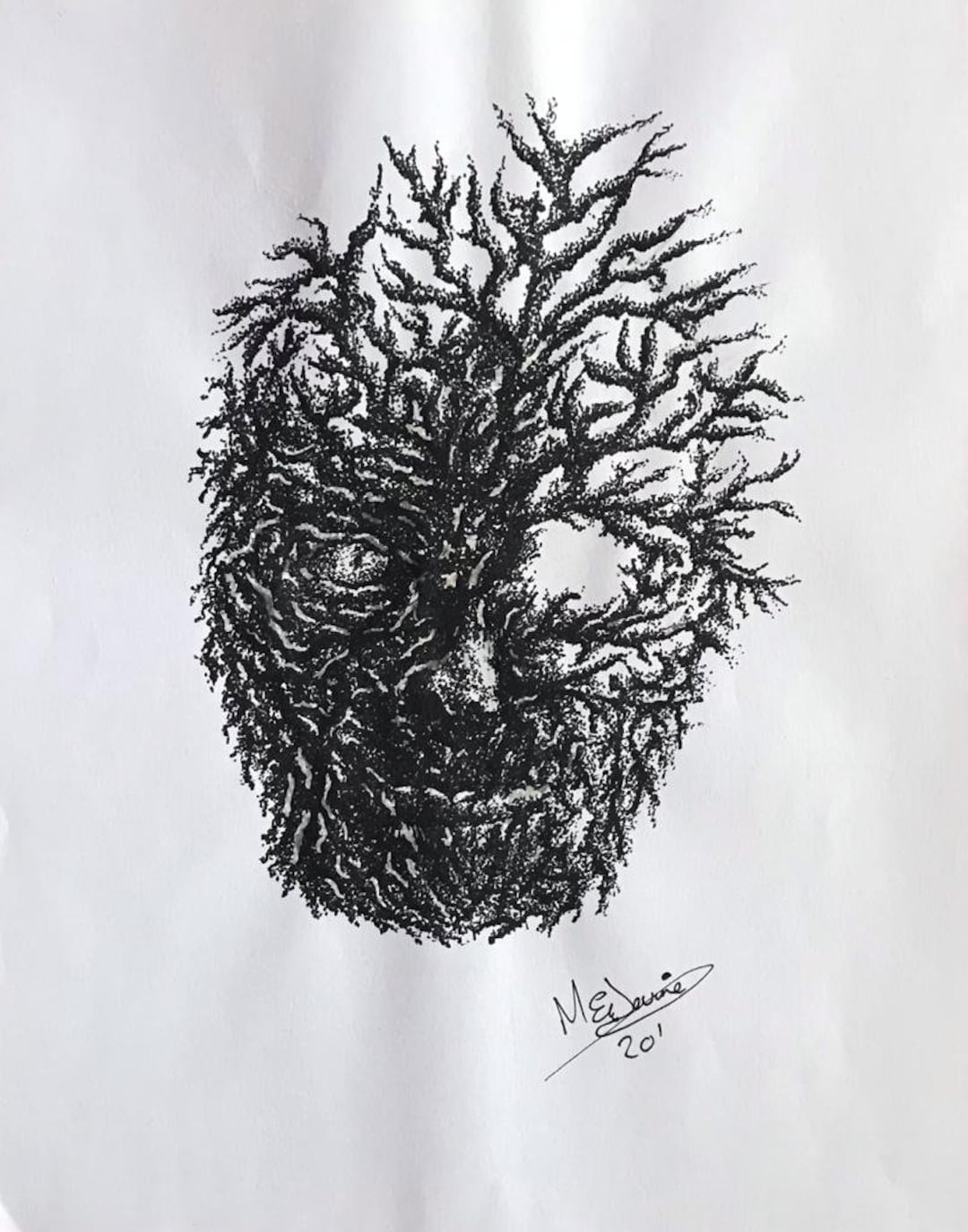 Human Nature Print | Stippling Art, Tree Roots (mounted) - Etsy