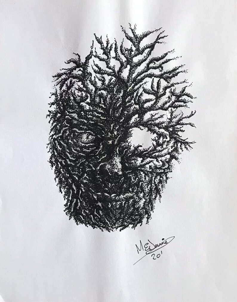 Human Nature Print | Stippling Art, Tree Roots (mounted) - Etsy Australia