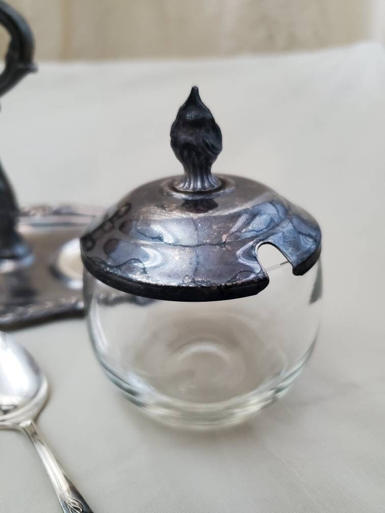 Vintage Sheridan Silverplate Jam and Jelly Jar Set W/ Spoons - Etsy
