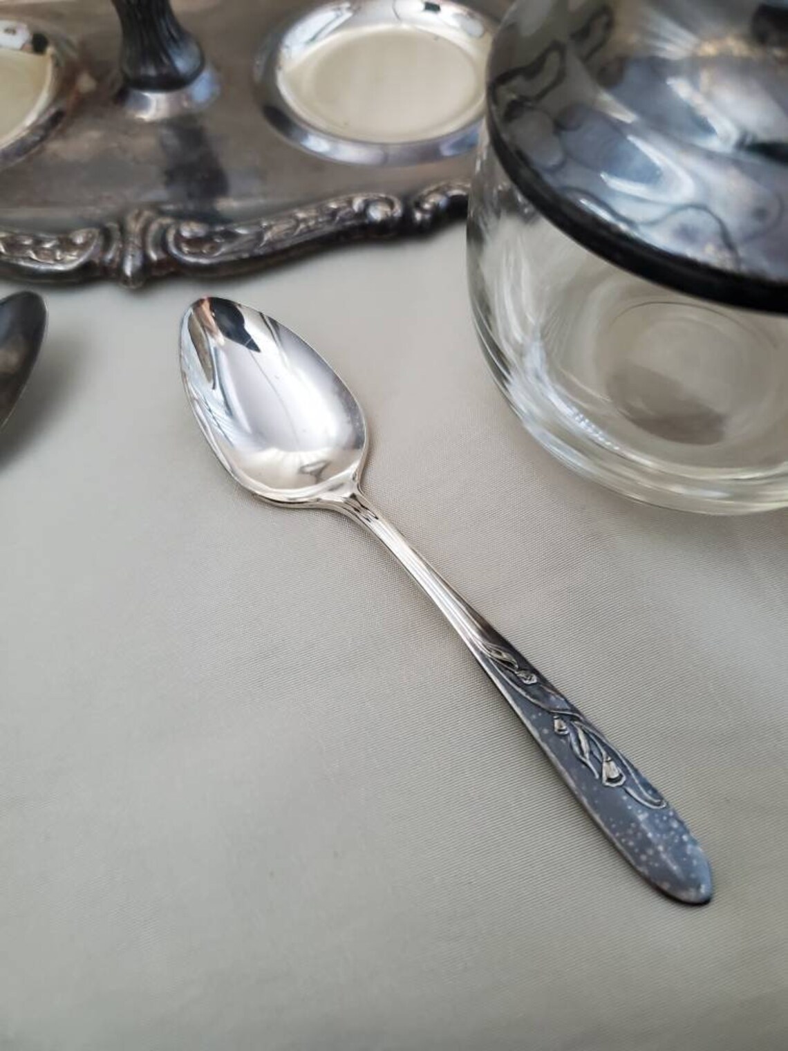 Vintage Sheridan Silverplate Jam and Jelly Jar Set W/ Spoons - Etsy