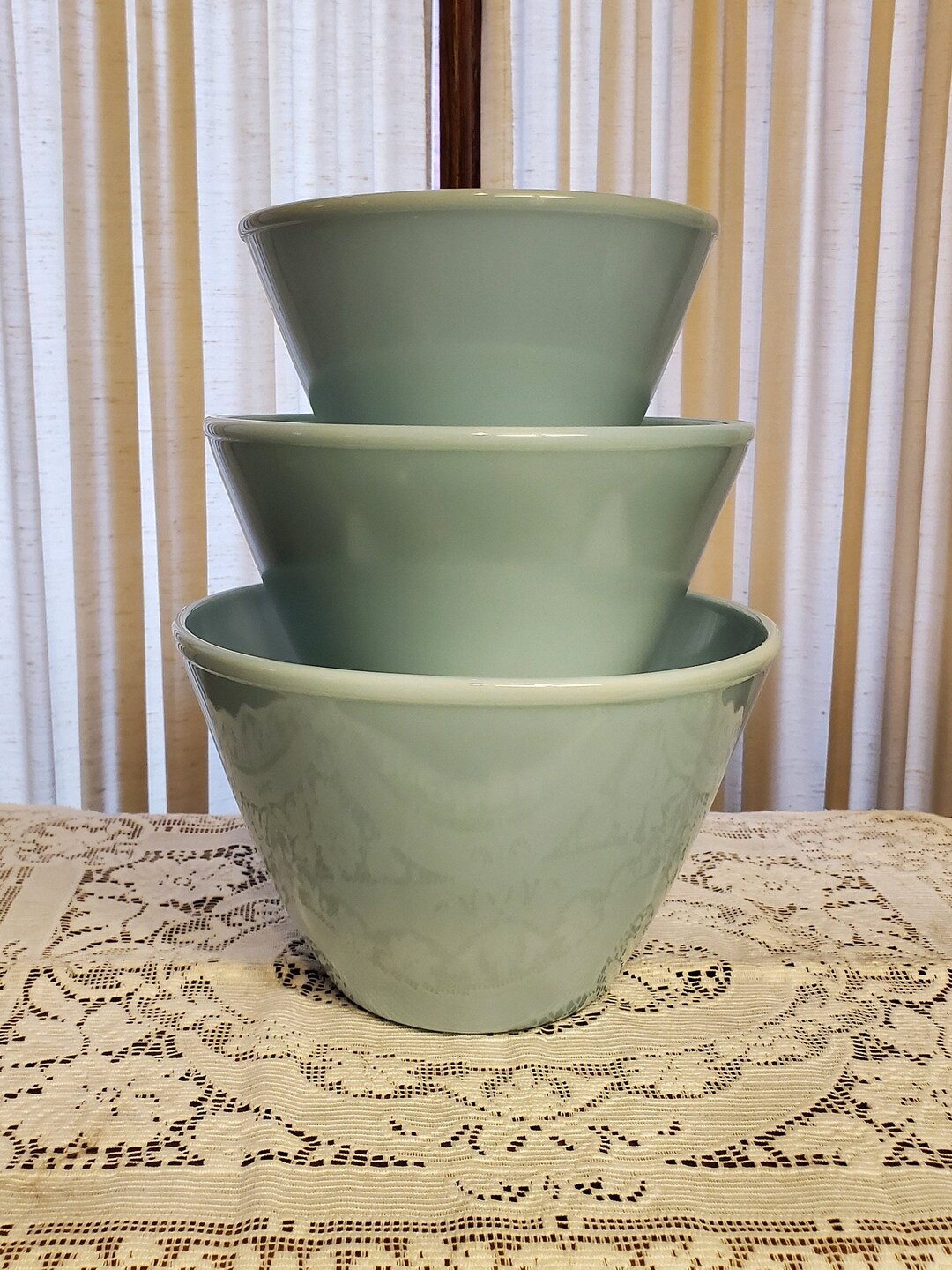 Fire King Delphite Blue Mixing Bowl Set - Etsy