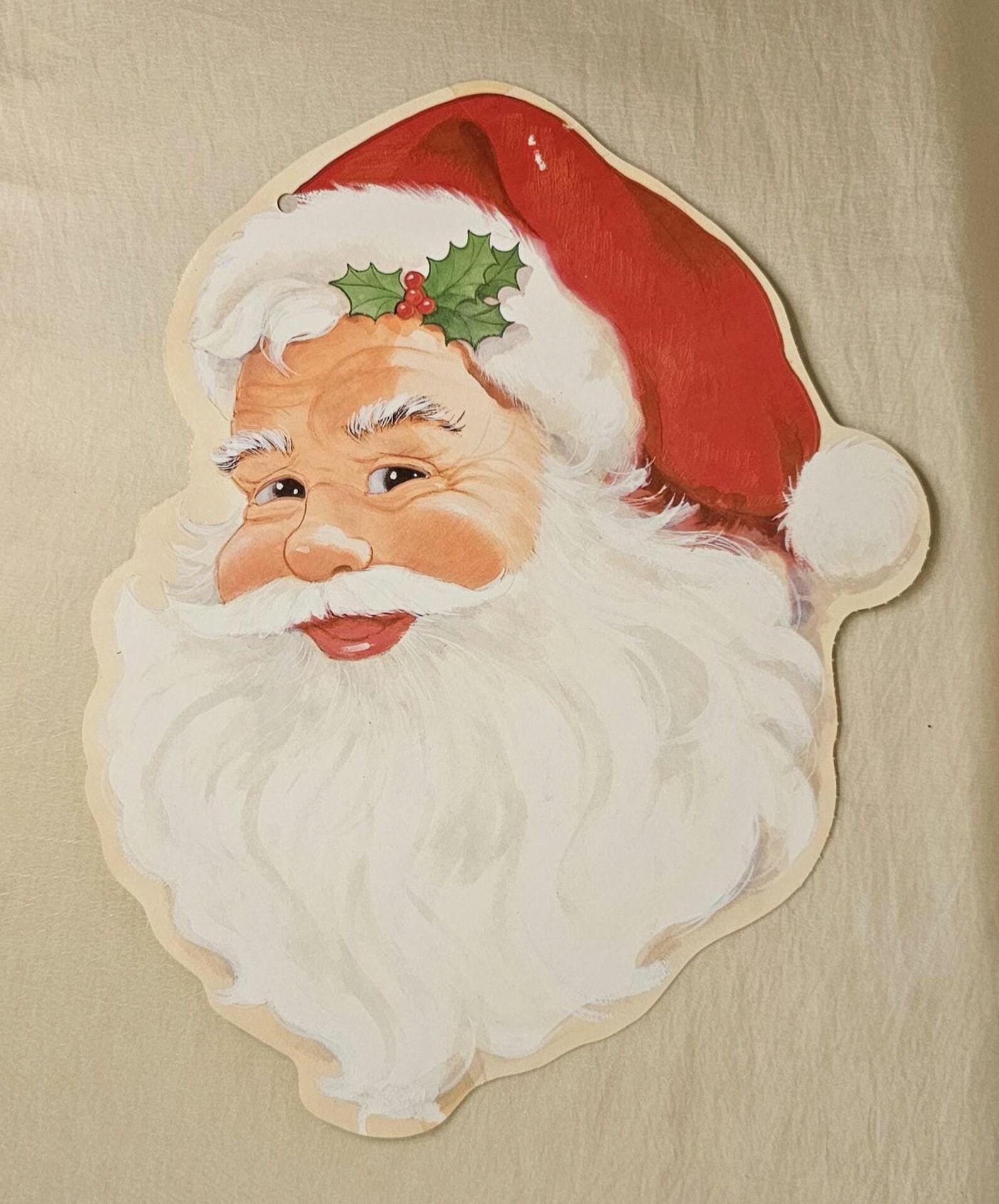 Vintage Christmas Santa Face Die Cuts by Eureka- Set of 2 - Etsy