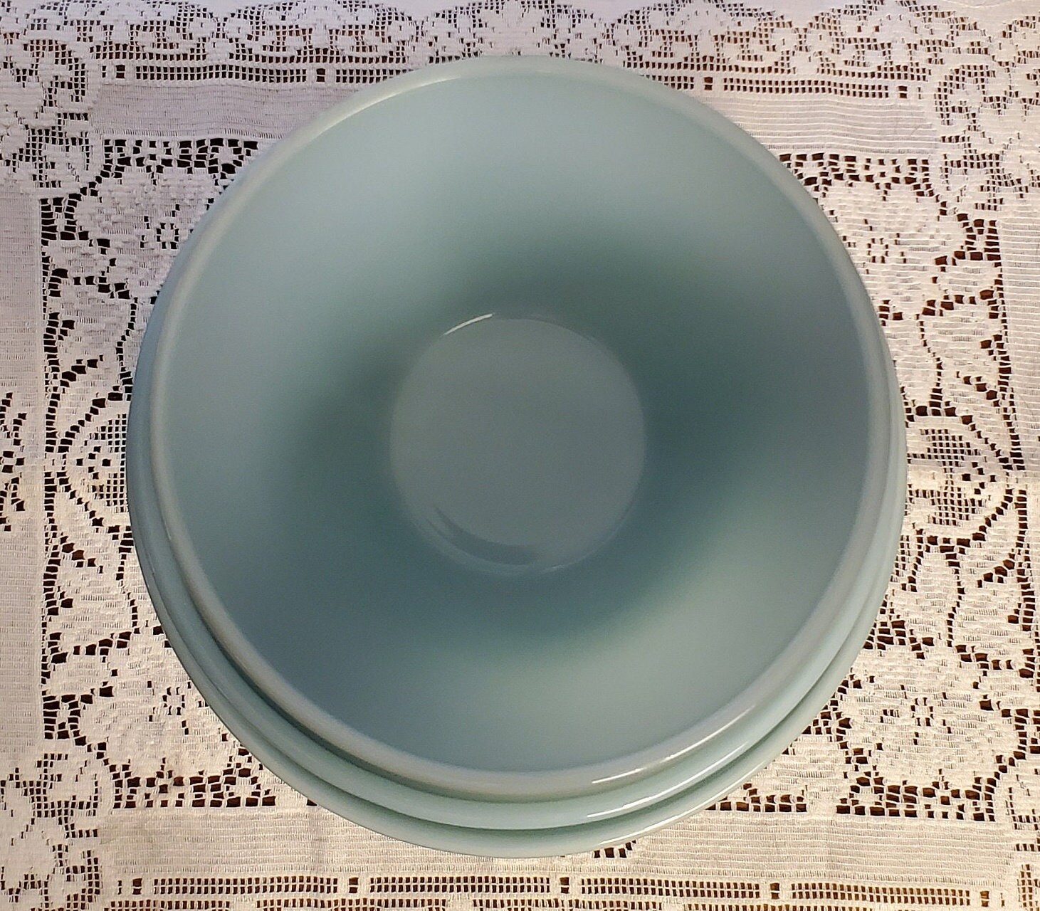 Fire King Delphite Blue Mixing Bowl Set - Etsy