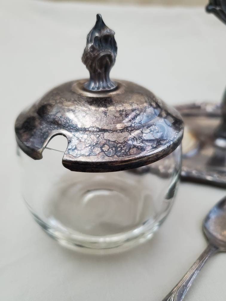 Vintage Sheridan Silverplate Jam and Jelly Jar Set W/ Spoons - Etsy