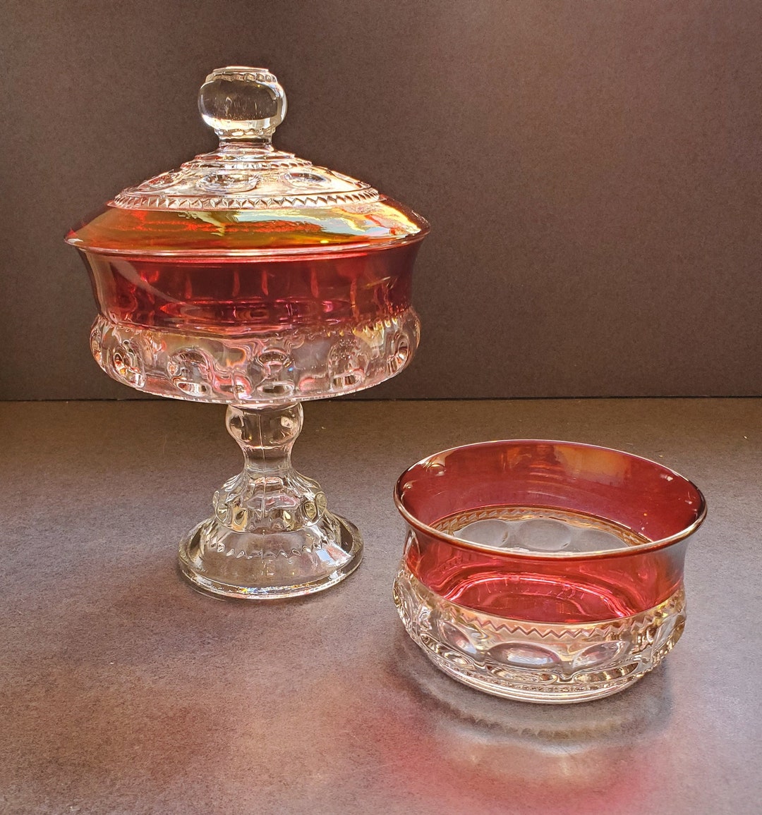 Ruby Flash Candy Dishes - Etsy