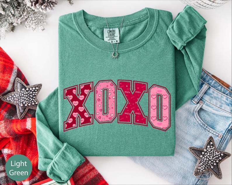 Comfort Colors® XOXO Long Sleeve, Retro XOXO Shirt, Love Shirt ...