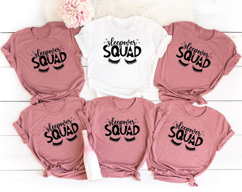 Sleepover Squad Shirts Slumber Party Shirts Girls Night Etsy