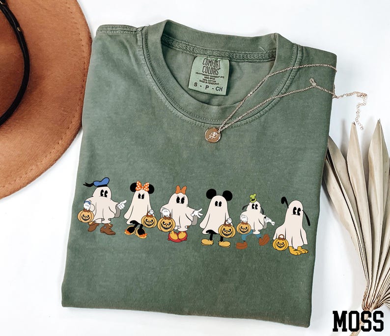 Comfort Colors® Disney Halloween Ghosts Shirt, Mickey and Friends Ghost ...