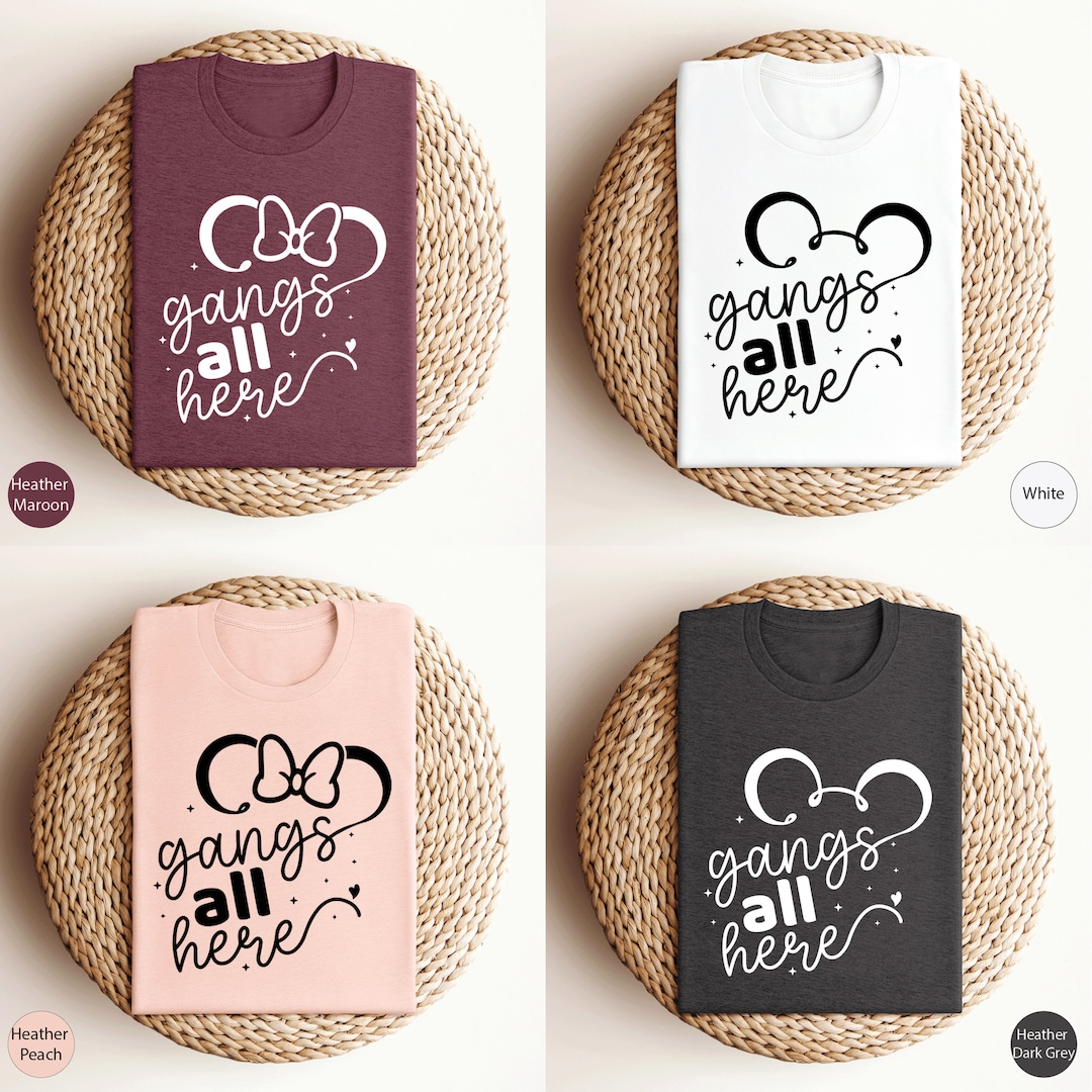 Gangs All Here Shirt / Mickey and Minnie Head / Matching Family Trip ...