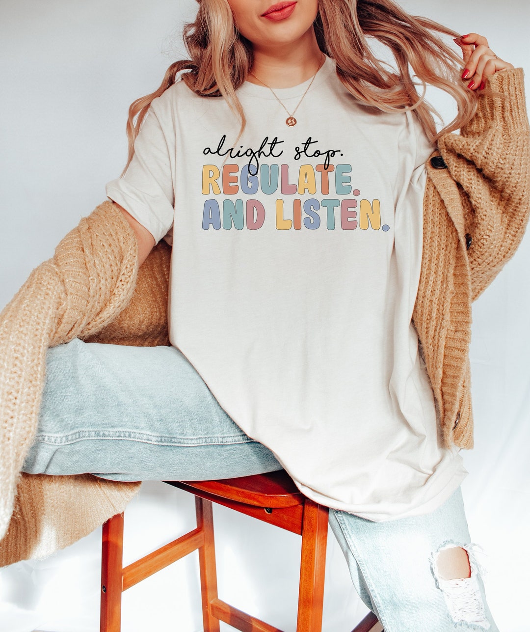 Alright Stop Regulate and Listen Shirt / Counselor Shirt / Sensory ...