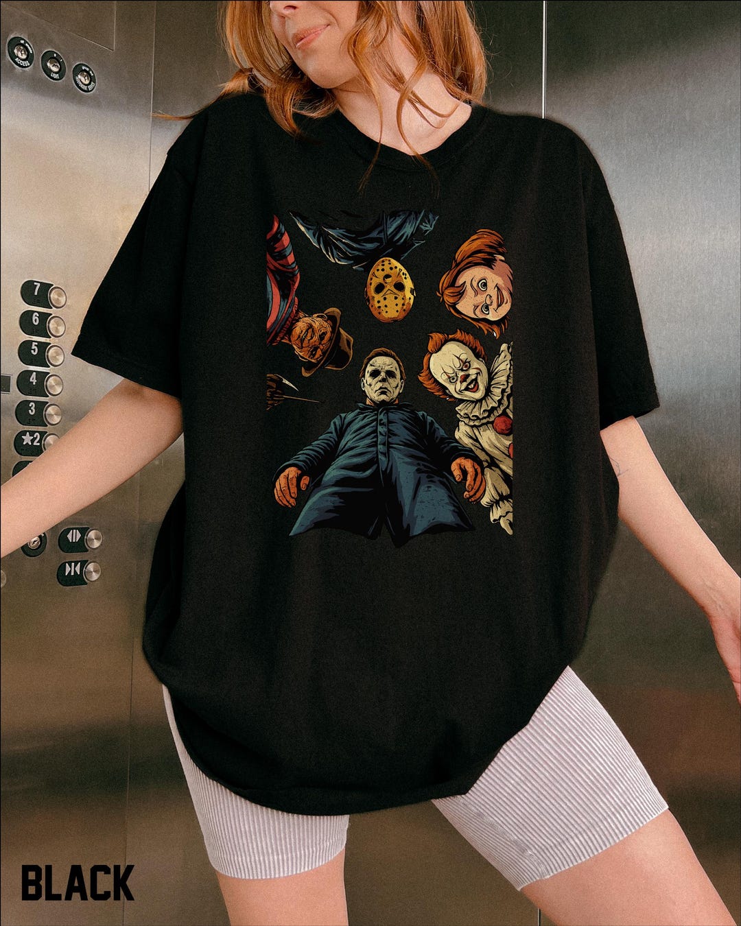 Comfort Colors® Retro Halloween Shirt, Horror Movie Characters Shirt ...