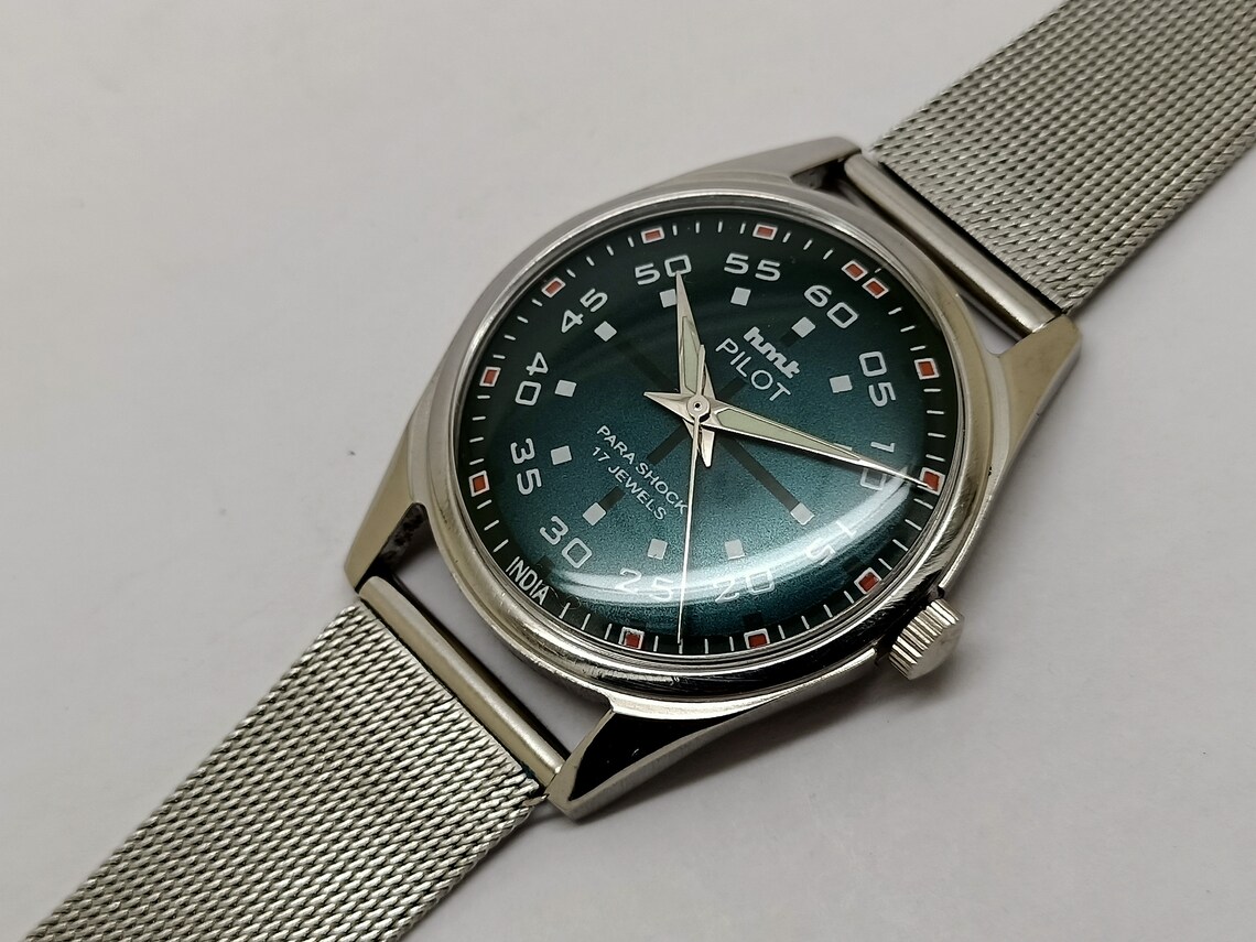 1980 Vinatage HMT Pilot Mechanical Hand Winding 17 Jewels Para - Etsy