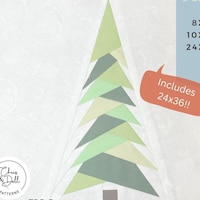 Pine Tree Forest Quilt Block Pdf Pattern - Etsy