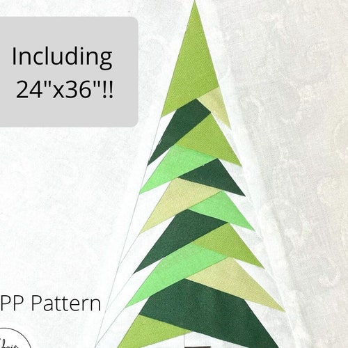 Christmas Tree Paper Piecing Pattern PDF - Etsy