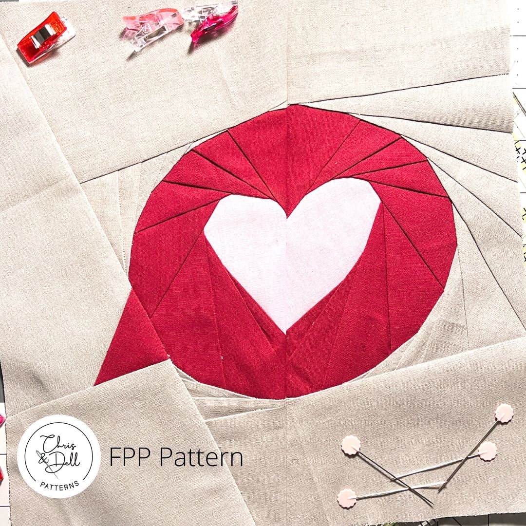 Conversation Heart FPP Pattern | FPP Pattern | Paper Piecing | FPP ...