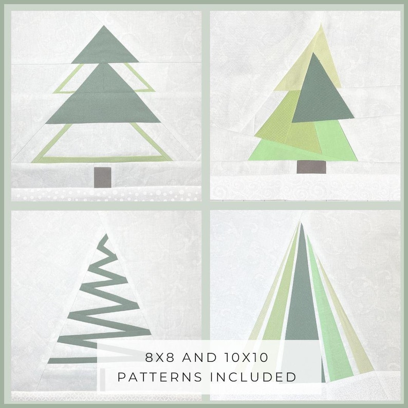 Christmas Tree FPP Pattern Bundle | 12 Quilt Blocks (PDF Pattern) - Etsy