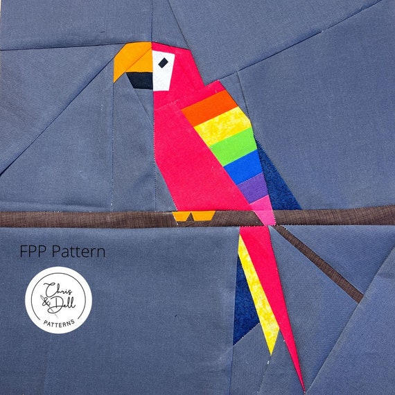Parrot FPP Pattern FPP Pattern Paper Piecing FPP Fpp - Etsy