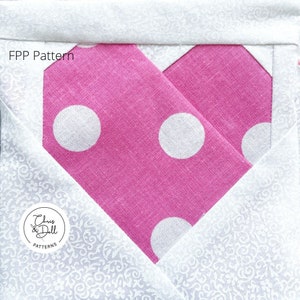 Solid Heart Fpp Pattern | FPP Pattern|paper Piecing | FPP| Fpp Heart ...