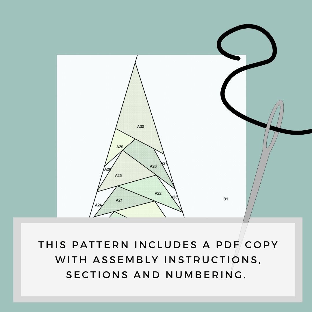 Tall Pine FPP Pattern FPP Pattern Paper Piecing FPP - Etsy UK