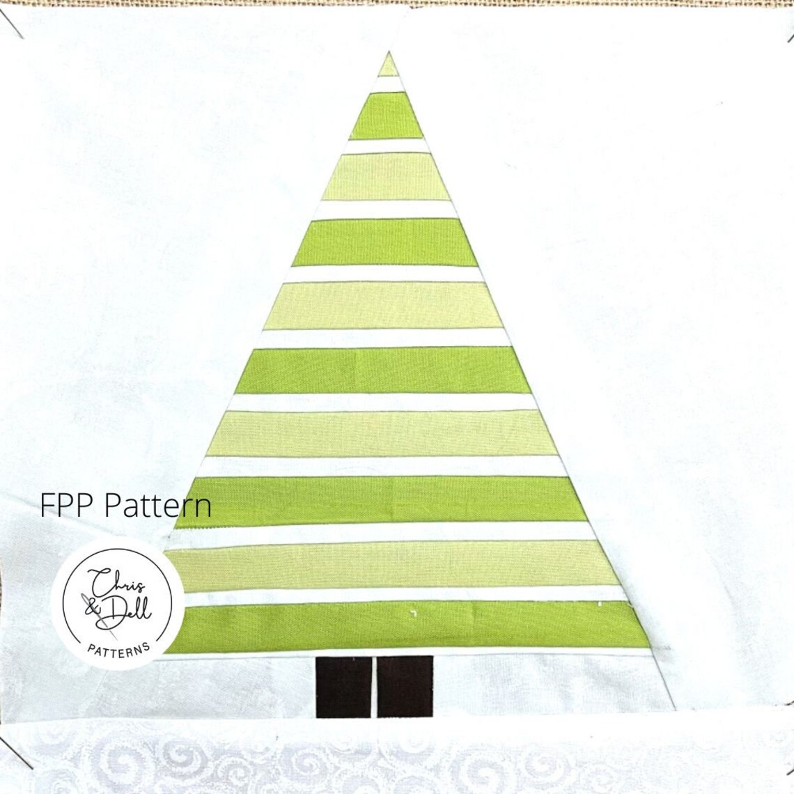 Striped Christmas Tree FPP Pattern | 8x8, 10x10 (PDF Pattern) - Etsy