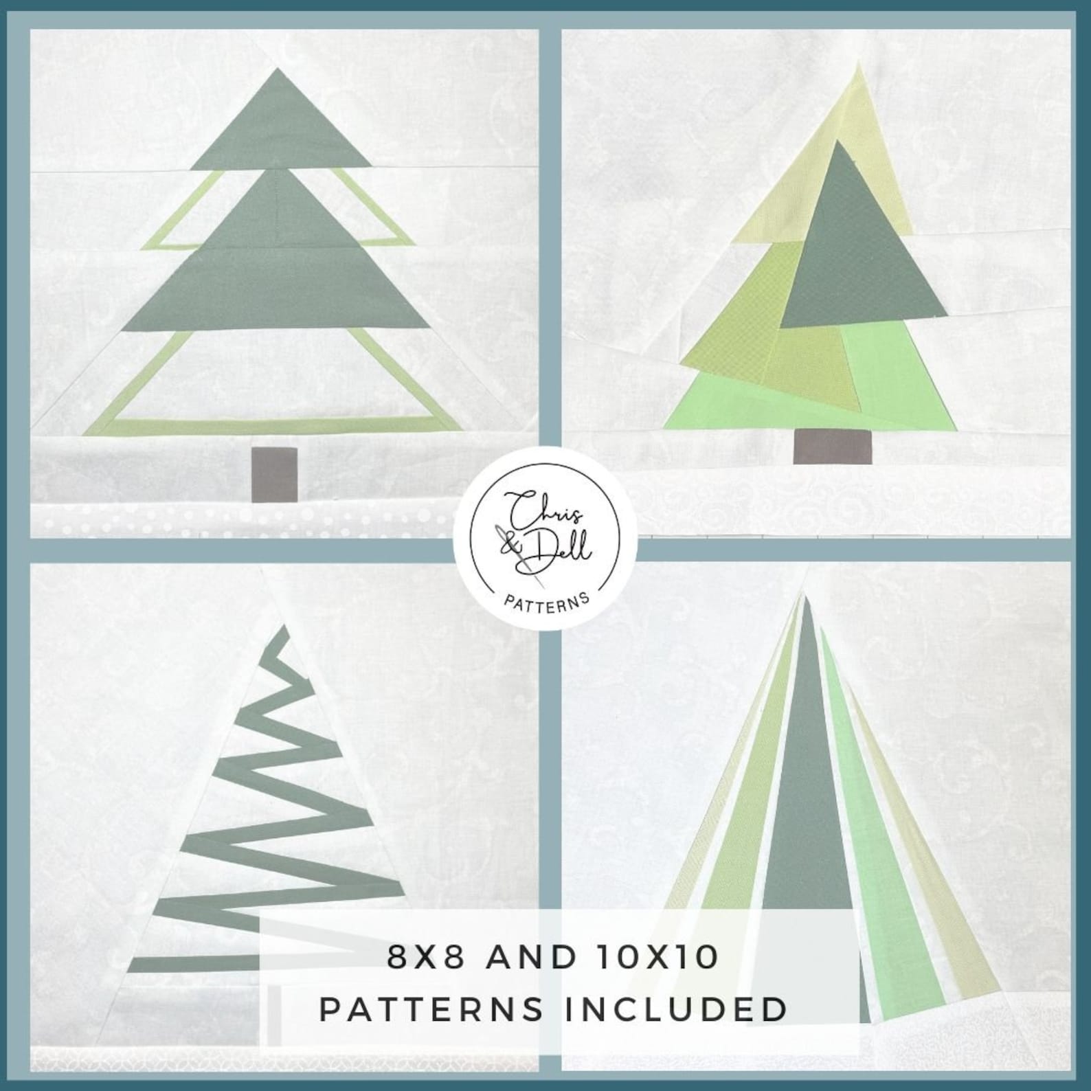 12 Tree Bundle 8x8 and 10x10 FPP Pattern FPP Pattern FPP - Etsy