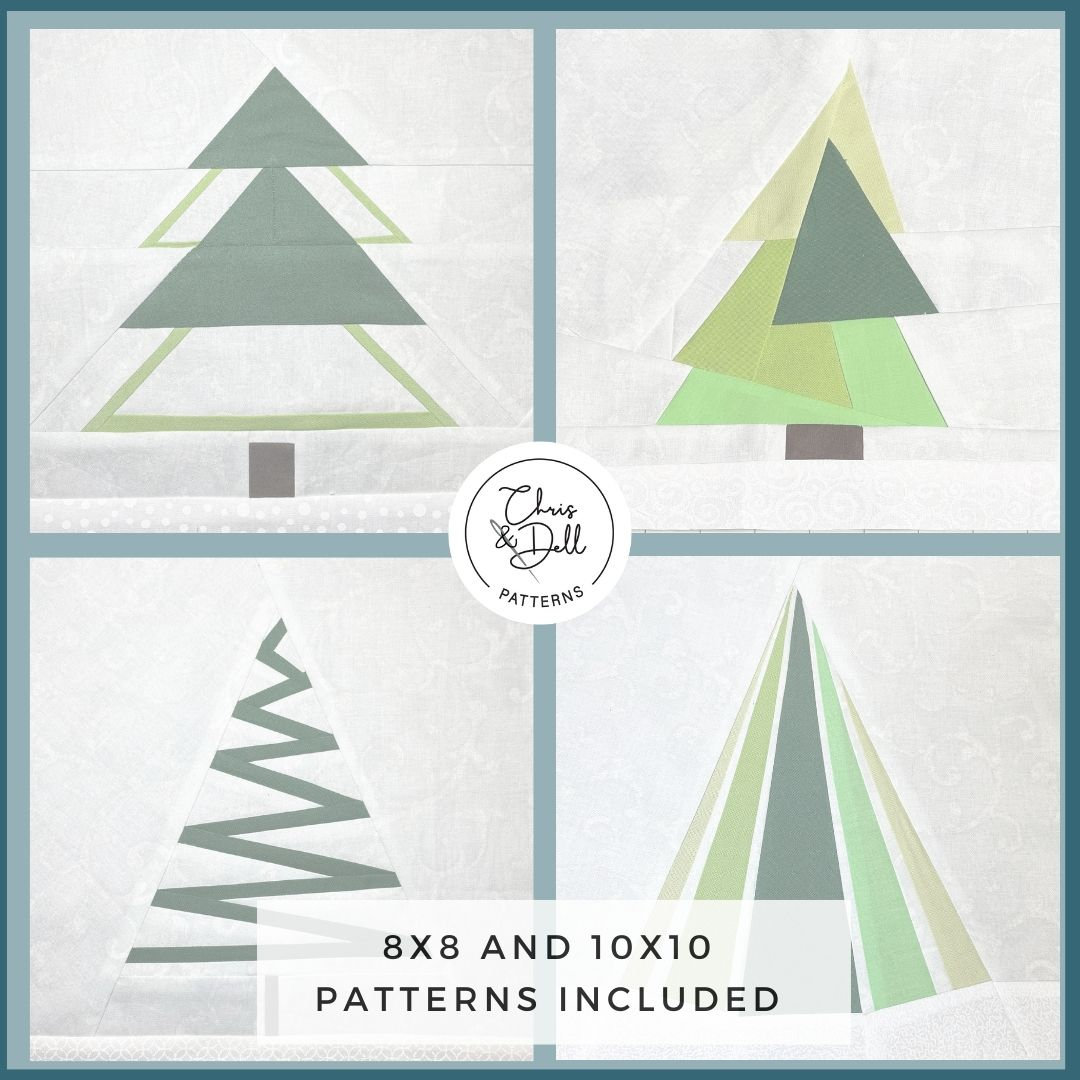 12 Tree Bundle 8x8 and 10x10 FPP Pattern FPP Pattern FPP - Etsy