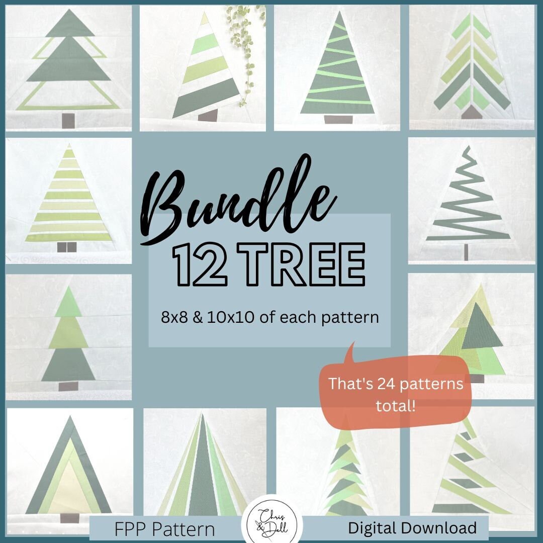 12 Tree Bundle 8x8 and 10x10 FPP Pattern | FPP Pattern | FPP | Fpp ...