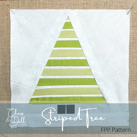 Striped Tree FPP Pattern FPP Pattern Paper Piecing FPP | Etsy