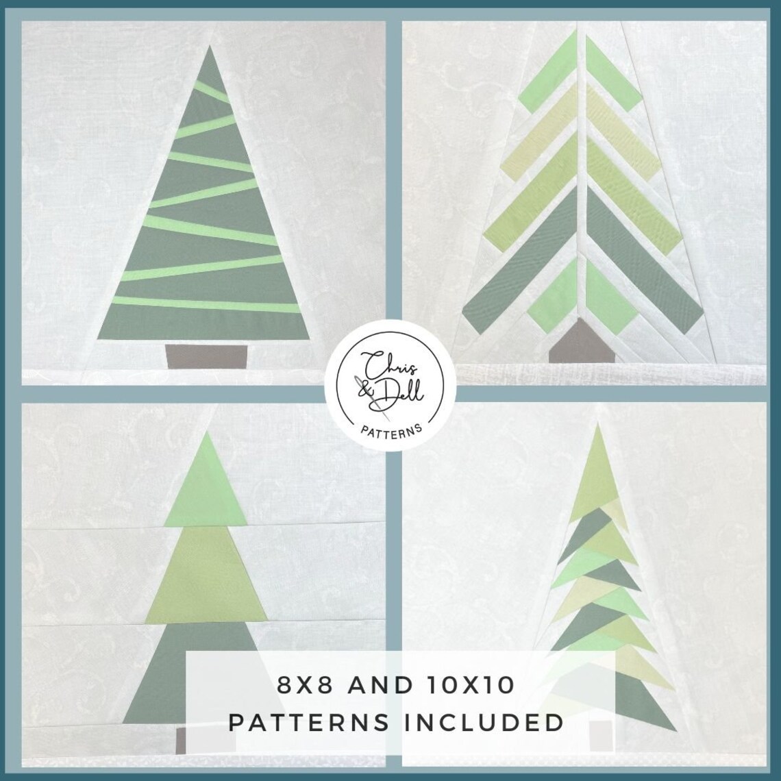 12 Tree Bundle 8x8 and 10x10 FPP Pattern FPP Pattern FPP - Etsy