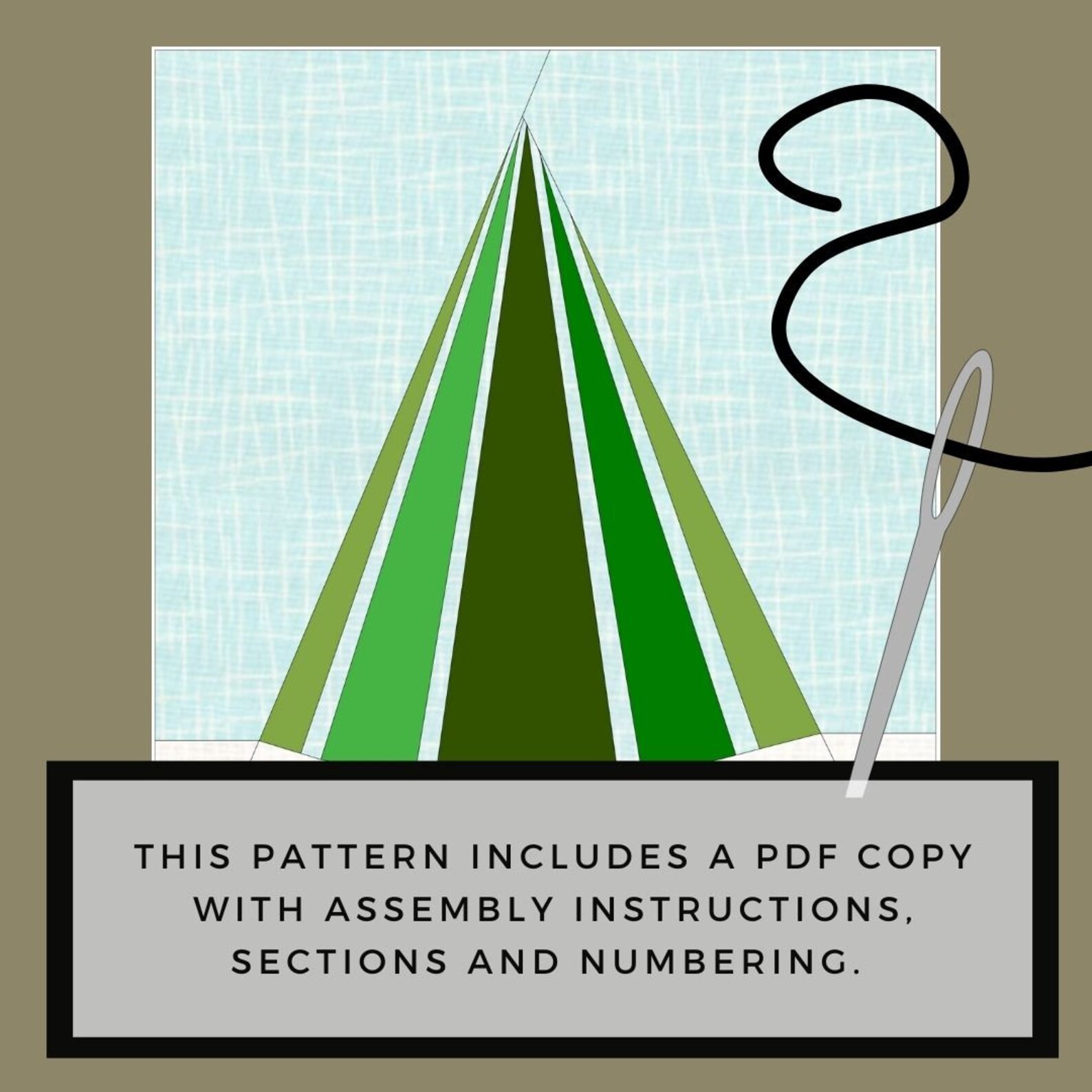 Vertical Pine Tree FPP Pattern FPP Pattern Paper Piecing - Etsy