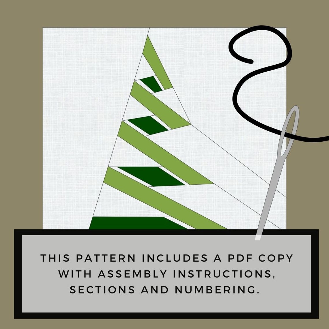 Geometric Tree FPP Pattern FPP Pattern Paper Piecing FPP - Etsy